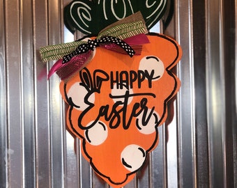 Hop on in Easter Carrot Door Hanger - Etsy