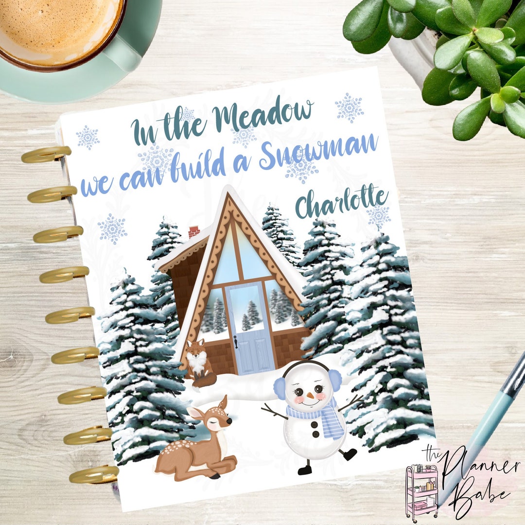 Winter Snowman Planner Cover or Dashboard A5 Insert GM MM PM - Etsy