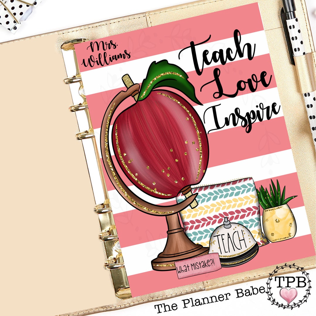 Teacher Planner Dashboard, Planner Cover, A5 Insert, Insert GM MM PM ...
