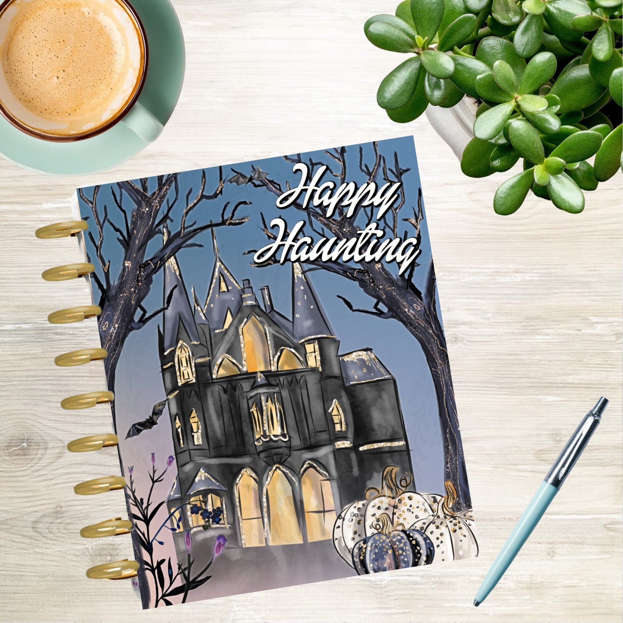 Haunted House Planner Cover Planner Dashboard A5 Insert | Etsy