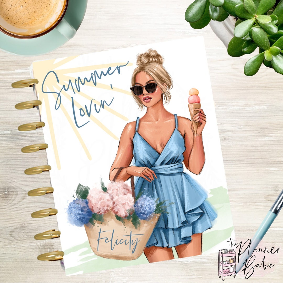 Summer Lovin' Fashion Planner Cover or Dashboard, A5 Insert, GM MM PM ...