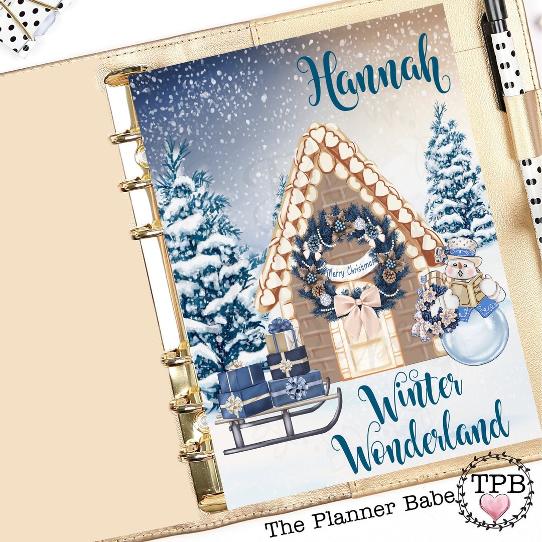 Winter Wonderland Dashboard Planner Cover, A5 Insert, GM MM PM Agenda ...