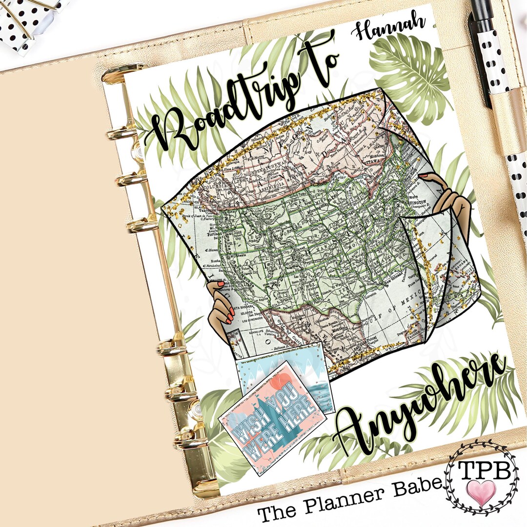 Roadtrip Planner Dashboard, Planner Cover, A5 Insert, Insert GM MM PM ...