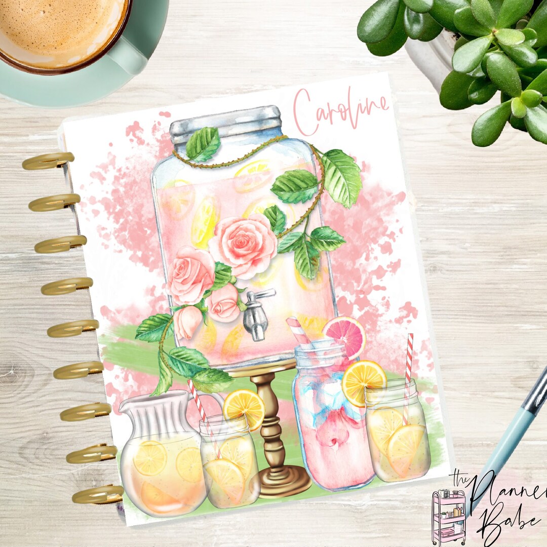 Pink Lemonade Dashboard Planner Cover, A5 Insert, A6 GM MM PM Agenda ...