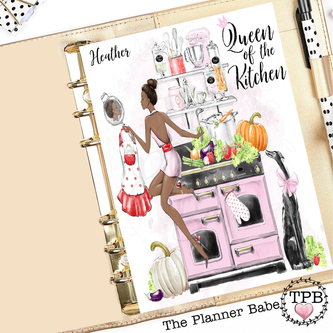 Cooking Planner Dashboard Planner Cover, A5 Insert, Insert GM MM PM ...