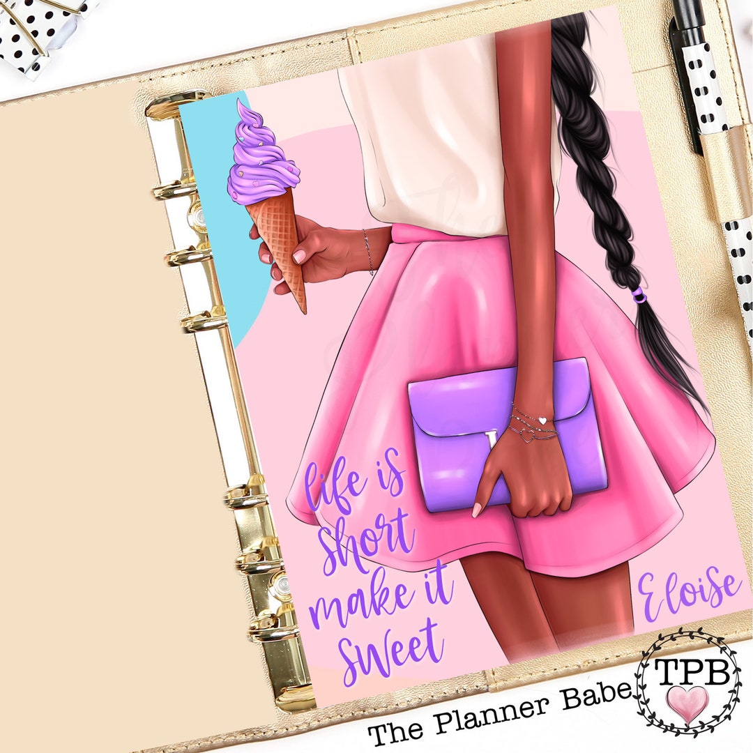 Sweet Ice Cream Planner Cover, A5 Insert, A6 GM MM PM Agenda Planner ...