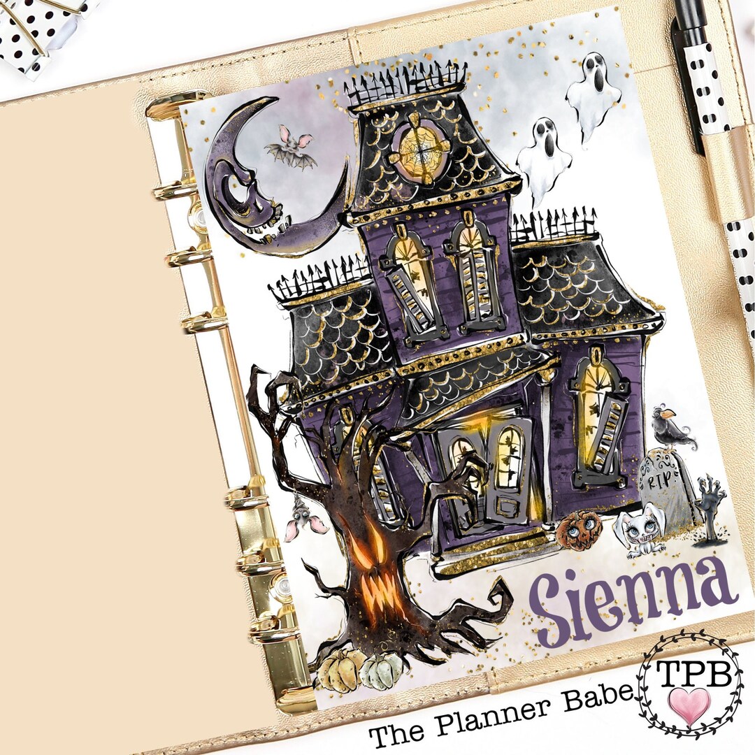 Haunted House Dashboard Planner Cover, A5 Insert, A6 GM MM PM Agenda ...