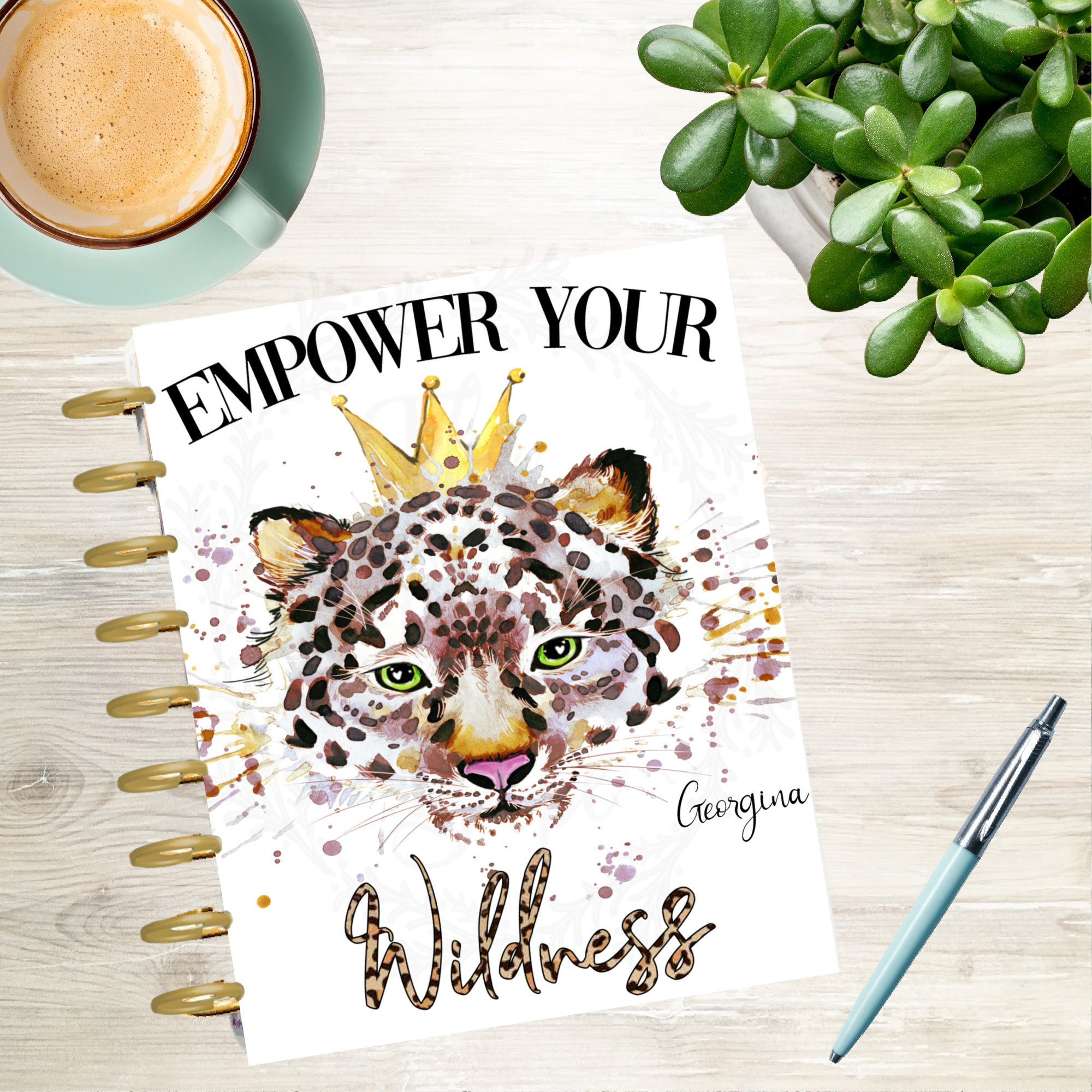 Wild Leopard Planner Cover Planner Dashboard A5 Insert - Etsy UK