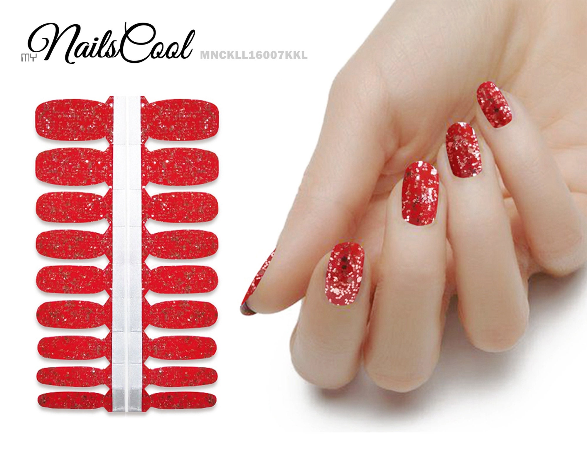 Christmas Red Color Rose Gold Glitter Sequin Real Nail Polish | Etsy