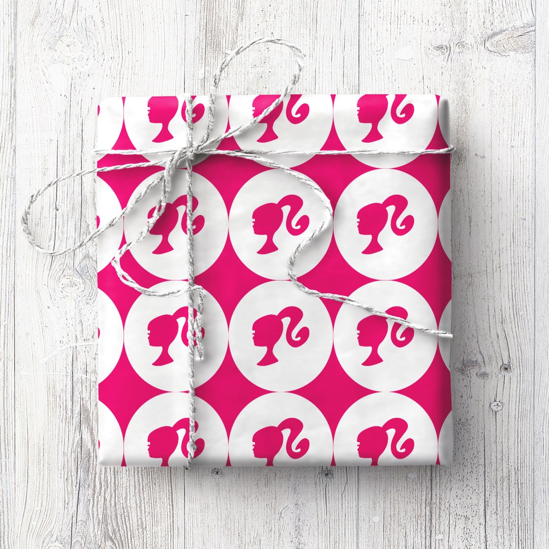 Unofficial Pink Barbie Portrait Wrapping Paper - Etsy