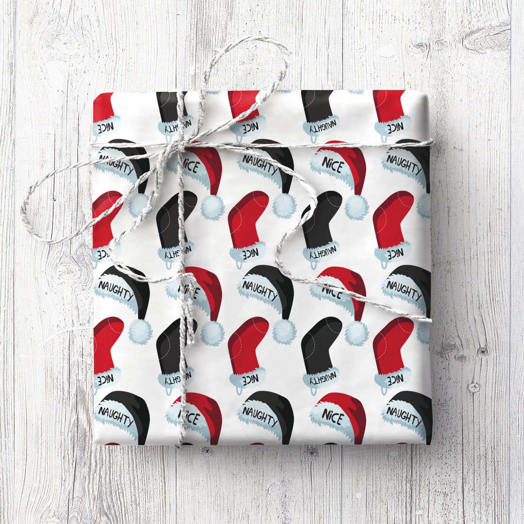 Christmas Naughty or Nice Wrapping Paper - Etsy