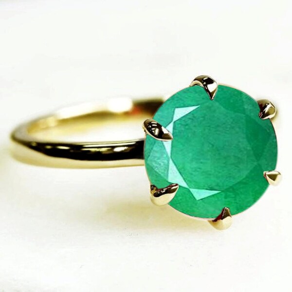 Green Emerald Ring - Etsy
