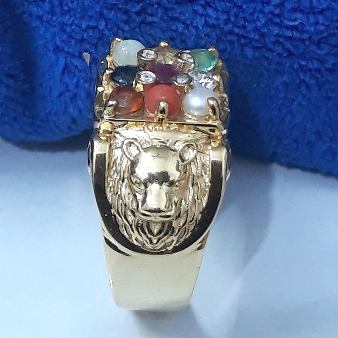 Certified Natural Navaratna Ring-astrological Purposes for Men or Woman ...