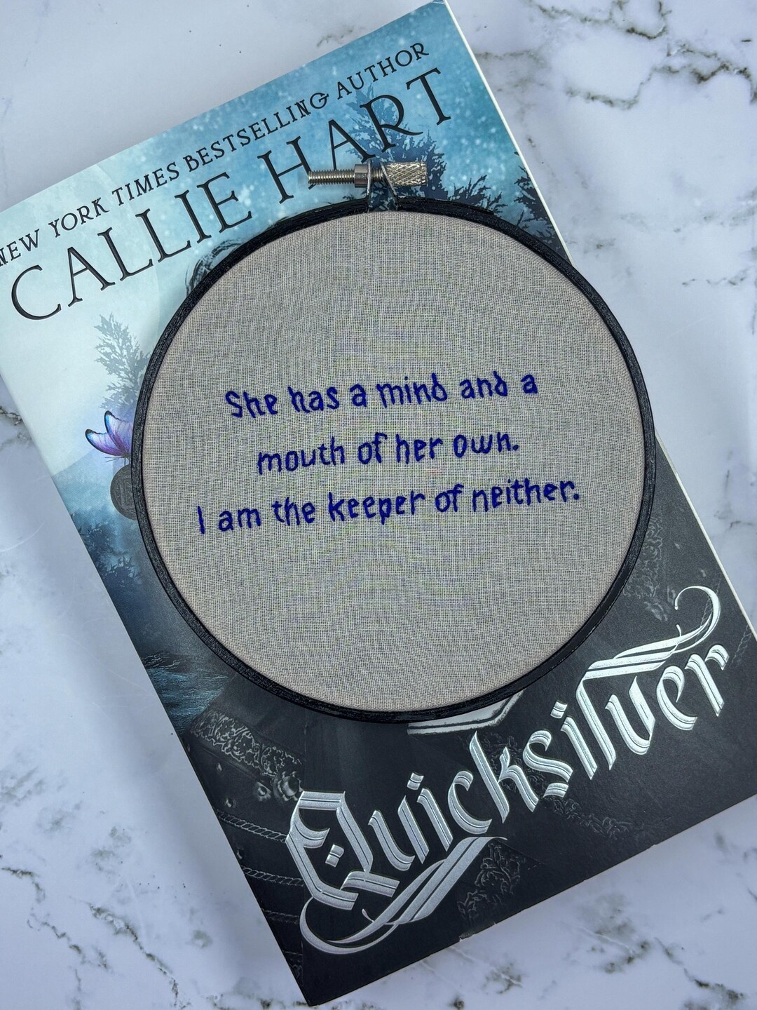 Kingfisher (quicksilver) Book Quote Embroidery - Etsy