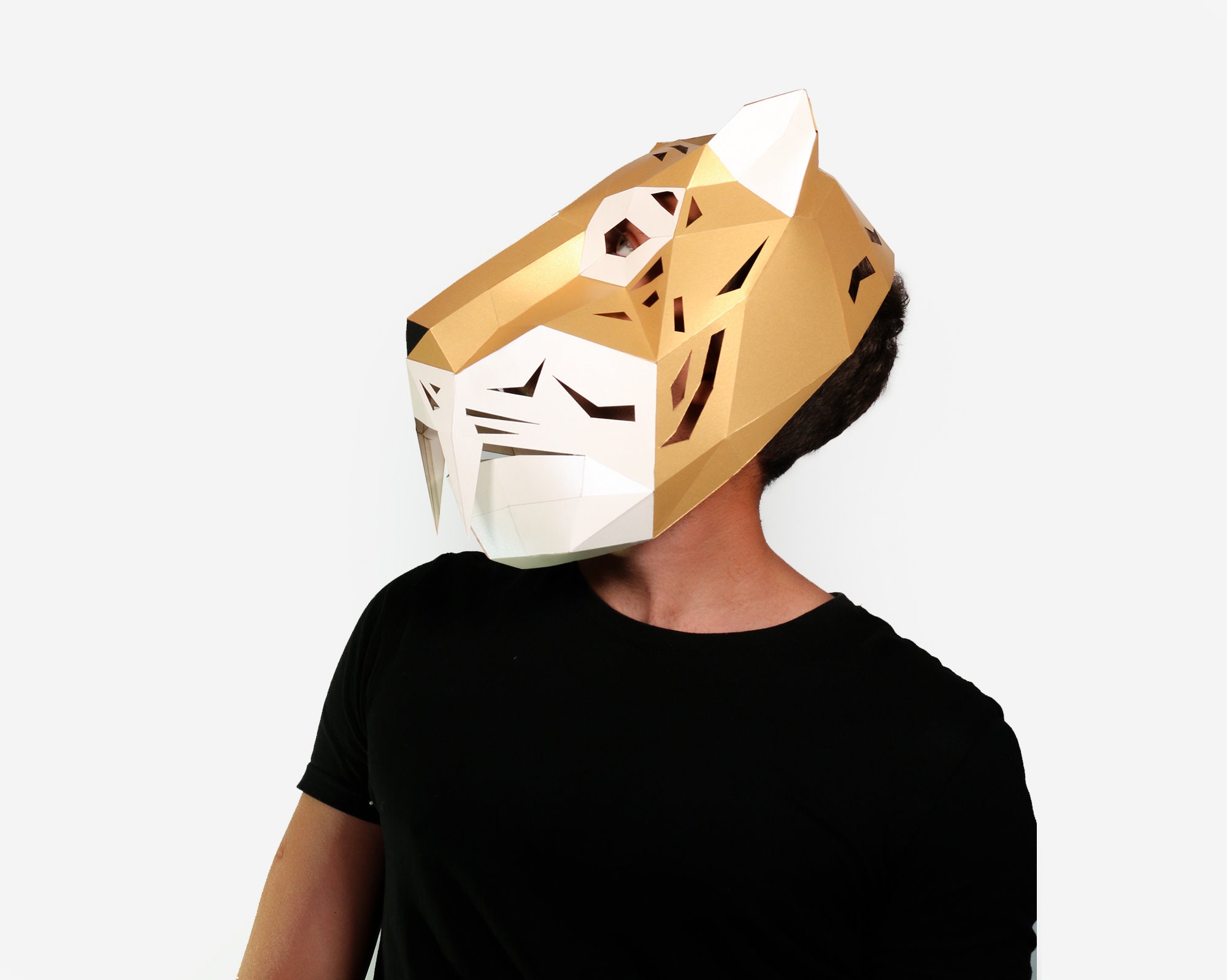 DIY Kit Papercraft Tiger Mask Kit Halloween Mask Assembly Mask | Etsy