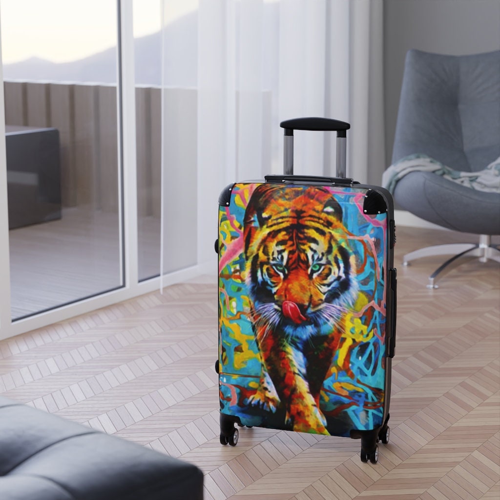 Tiger Suitcase, Cabin Suitcase, custom suitcase, travel bag, luggage ...