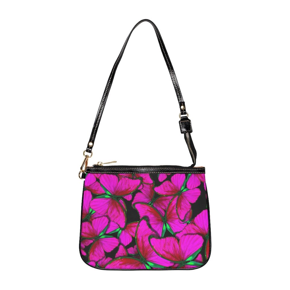 Pink Butterfly Small Shoulder Bag, custom bag, purse, custom purse ...