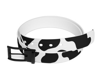 Cow Print Belt - Etsy