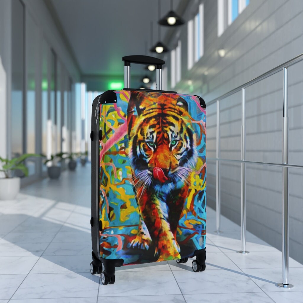 Tiger Suitcase, Cabin Suitcase, custom suitcase, travel bag, luggage ...