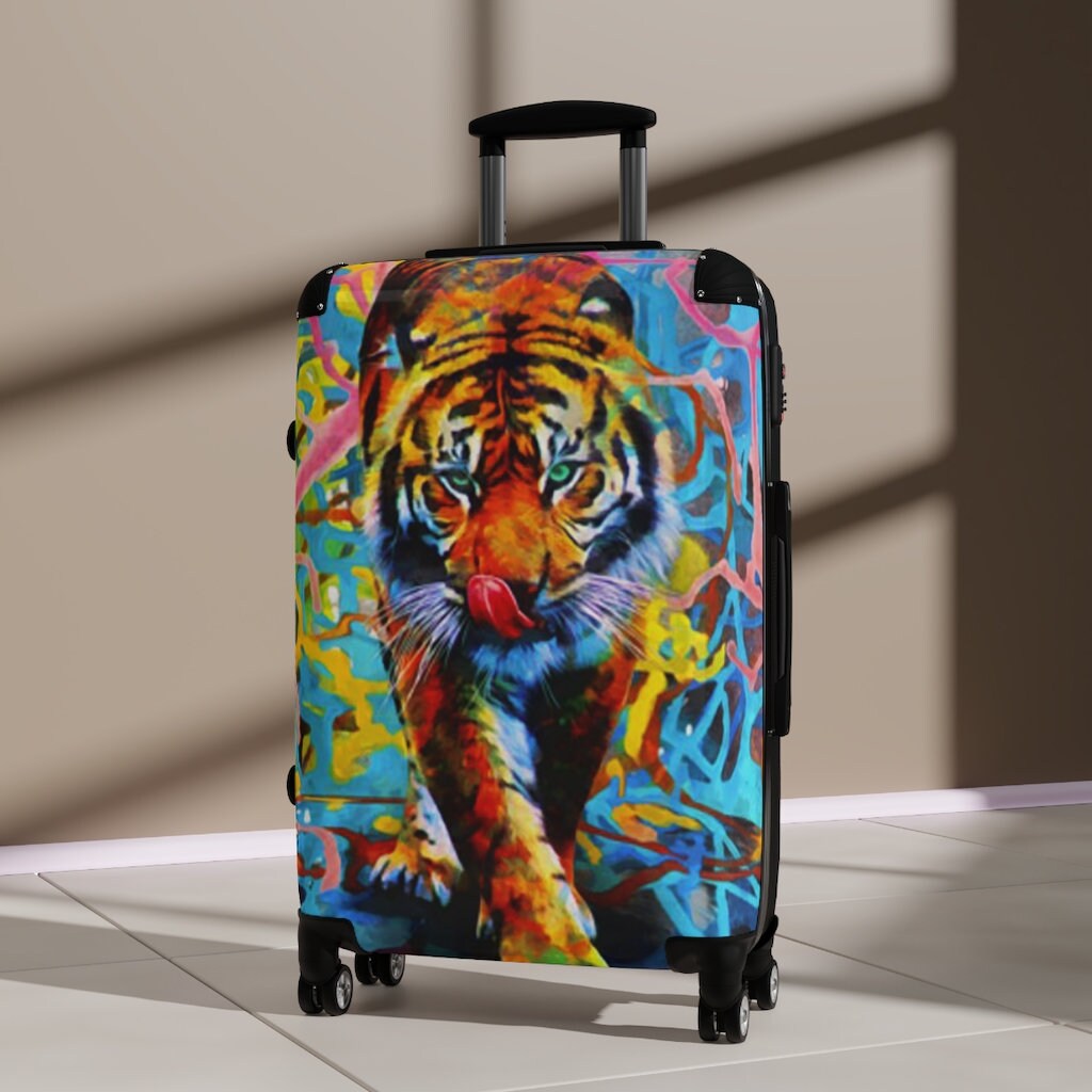 Tiger Suitcase, Cabin Suitcase, custom suitcase, travel bag, luggage ...