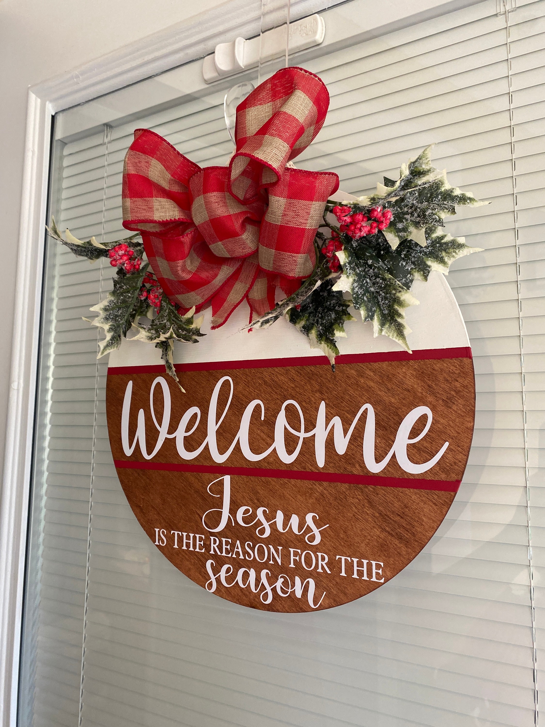 Front Door Decor / Bible Verse Hanger / Year Round Decor / Door Hanger ...