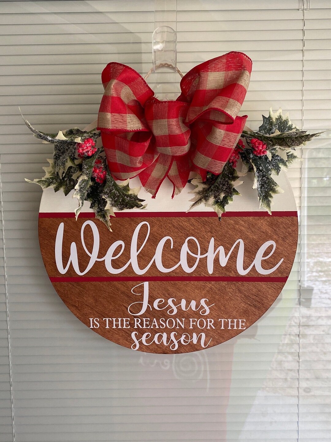 Front Door Decor / Bible Verse Hanger / Year Round Decor / Door Hanger ...