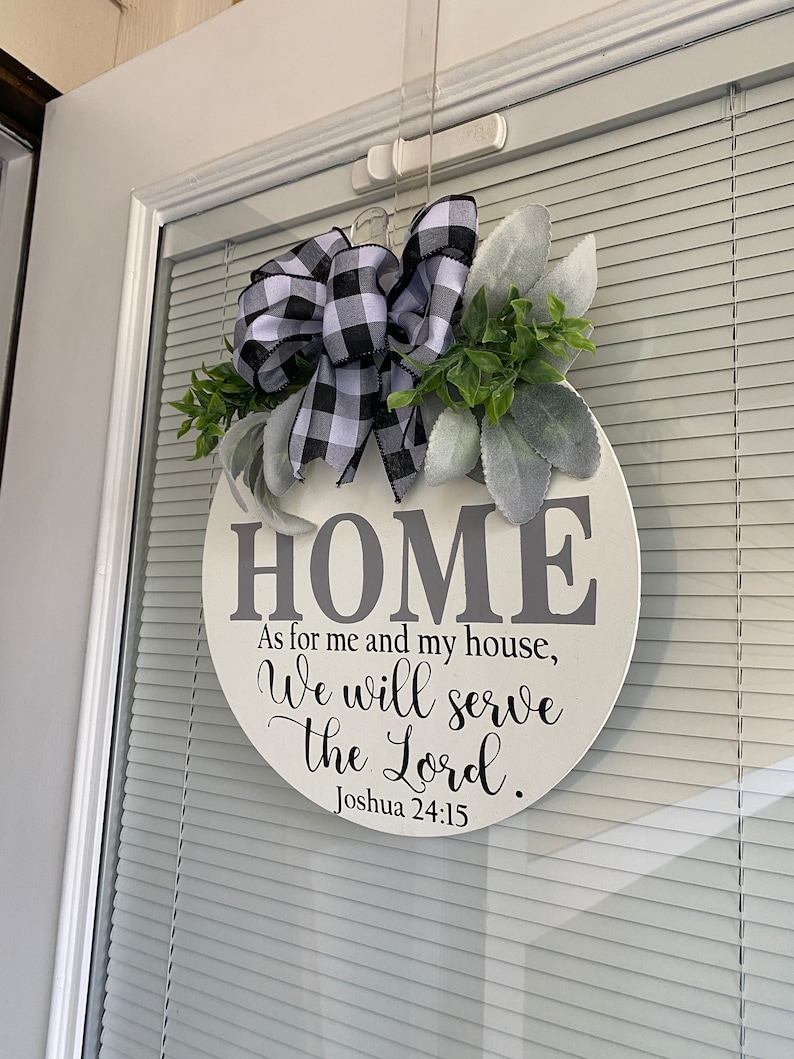 Front Door Decor / Bible Verse Hanger / Year Round Decor / Door Hanger ...