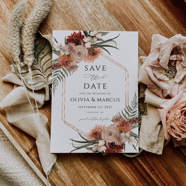 Rustic Save the Date - Etsy