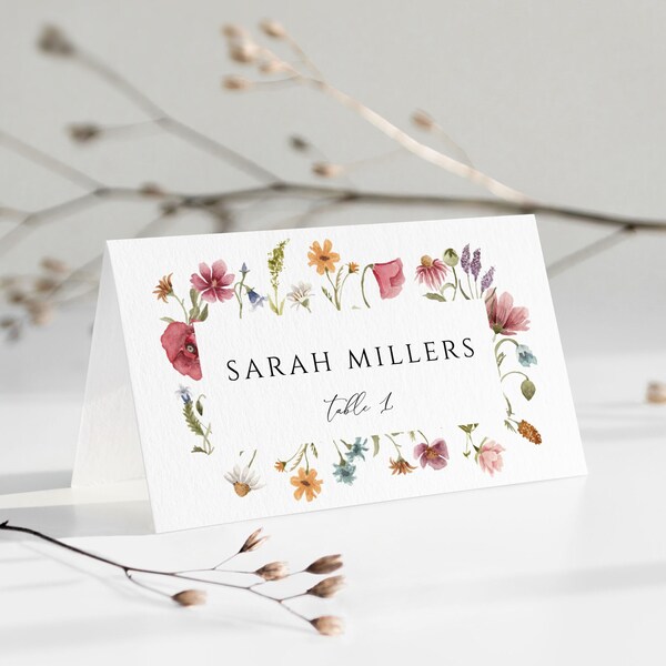 Floral Place Cards - Etsy