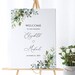 Boho Eucalyptus Greenery Wedding Welcome Sign, Welcome Sign Wedding ...