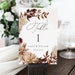 Fall Floral Wedding Table Numbers Template (editable, Digital) - Etsy