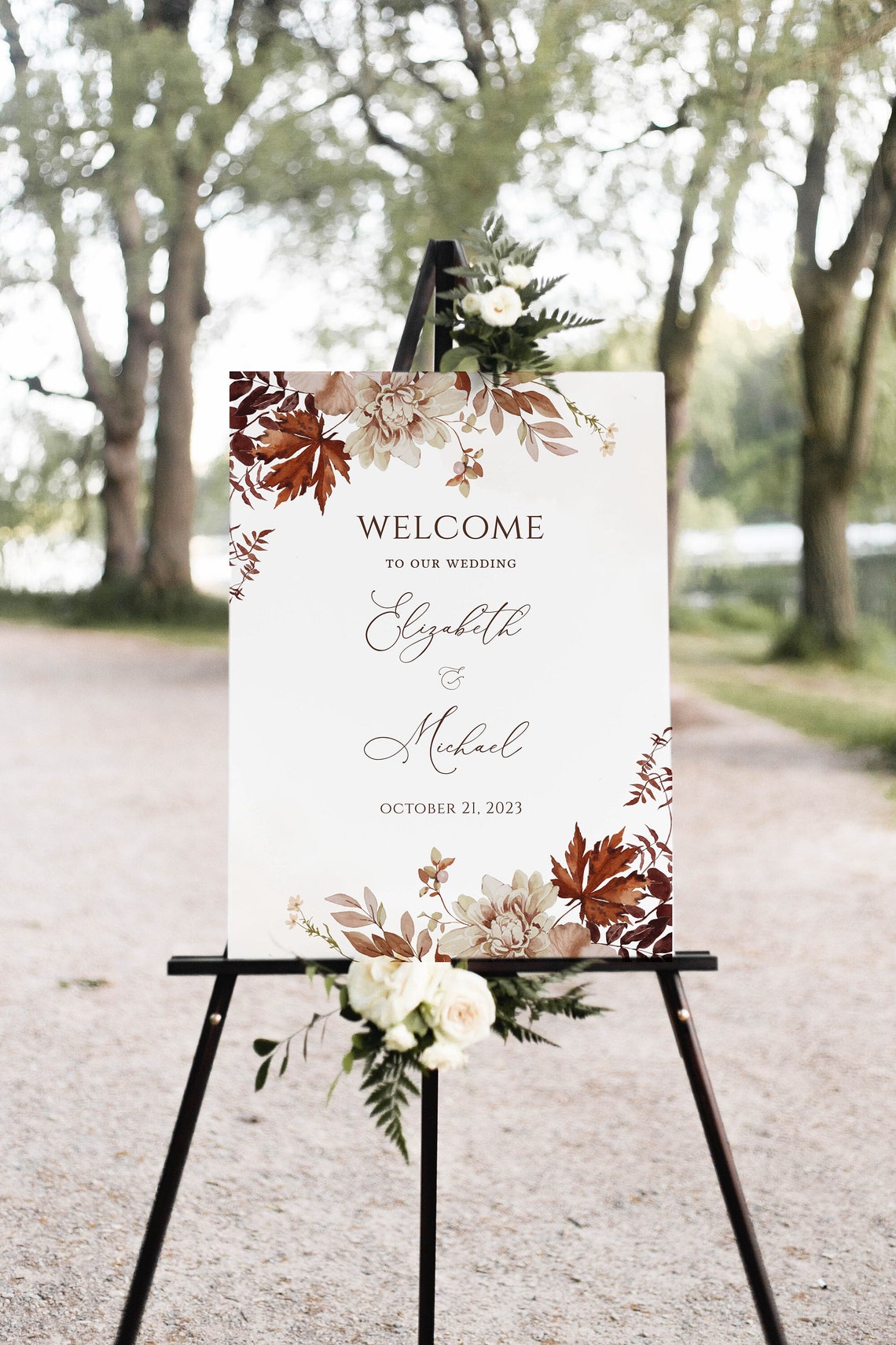 Fall Wedding Welcome Sign Template 18x24 & - Etsy