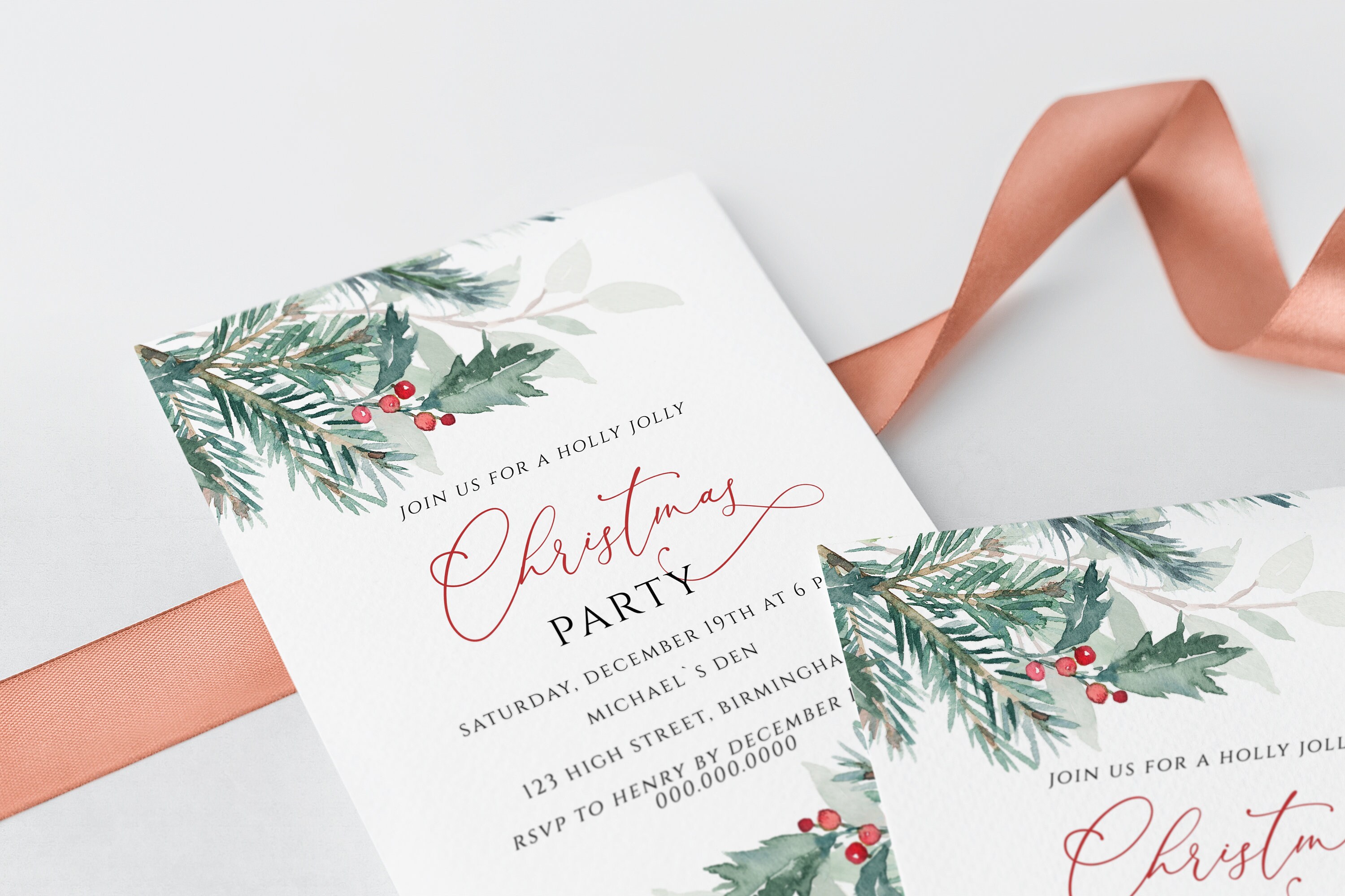 EDITABLE Holiday Party Invitation Editable Invitation - Etsy
