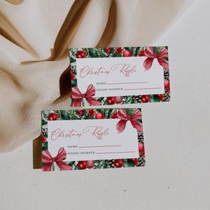 Editable Christmas Raffle Ticket Template (instant Download) - Etsy