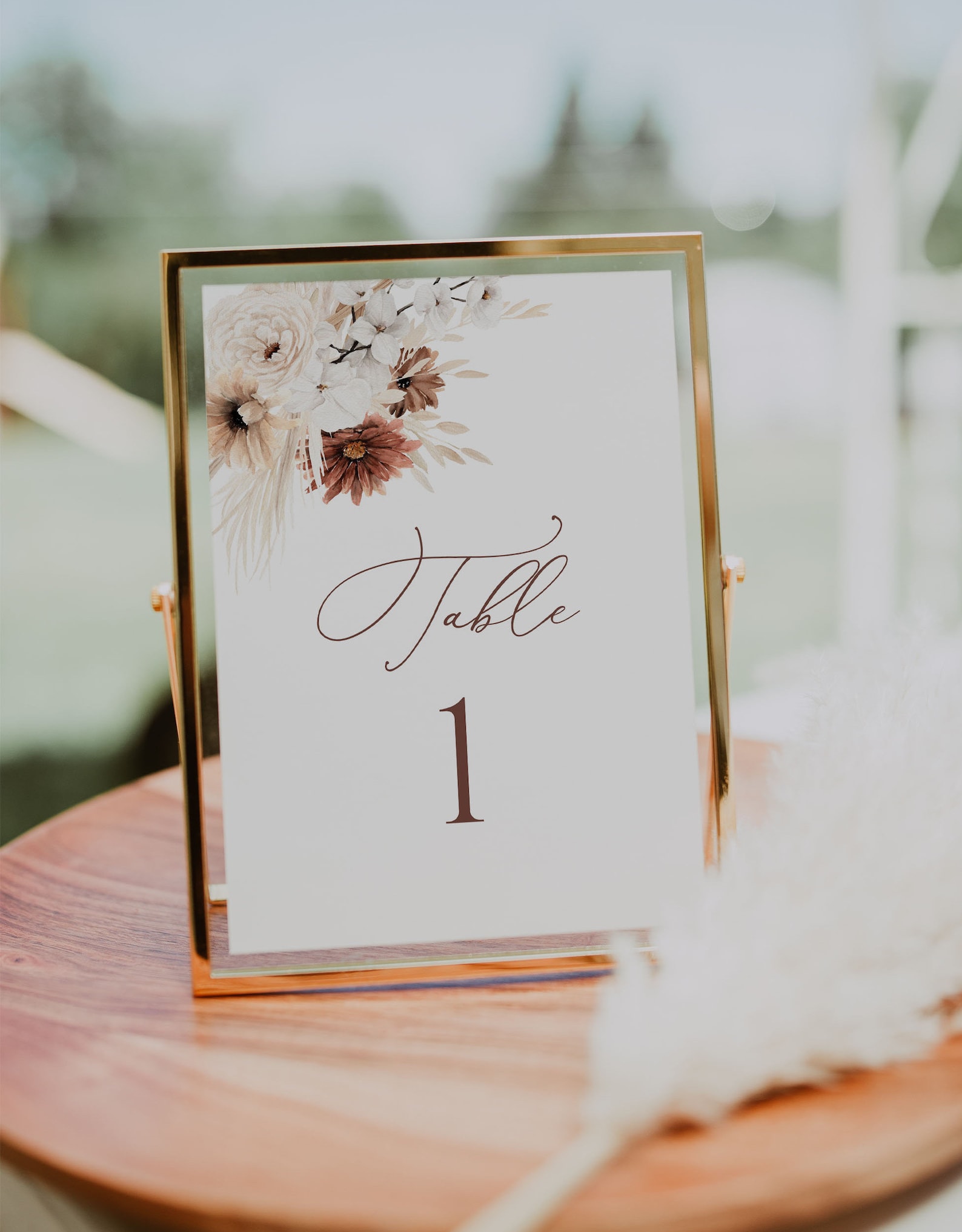 Printable Boho Table Numbers Template Modern Wedding Table - Etsy