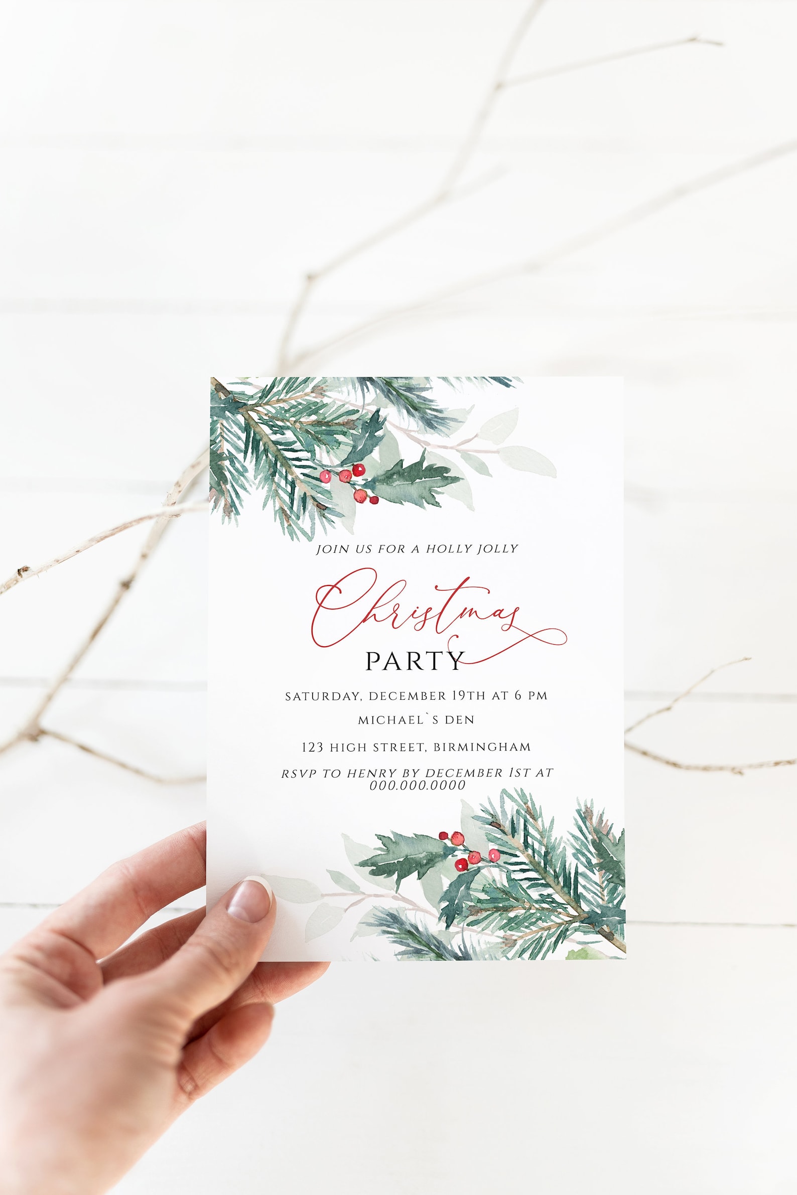EDITABLE Holiday Party Invitation Editable Invitation | Etsy