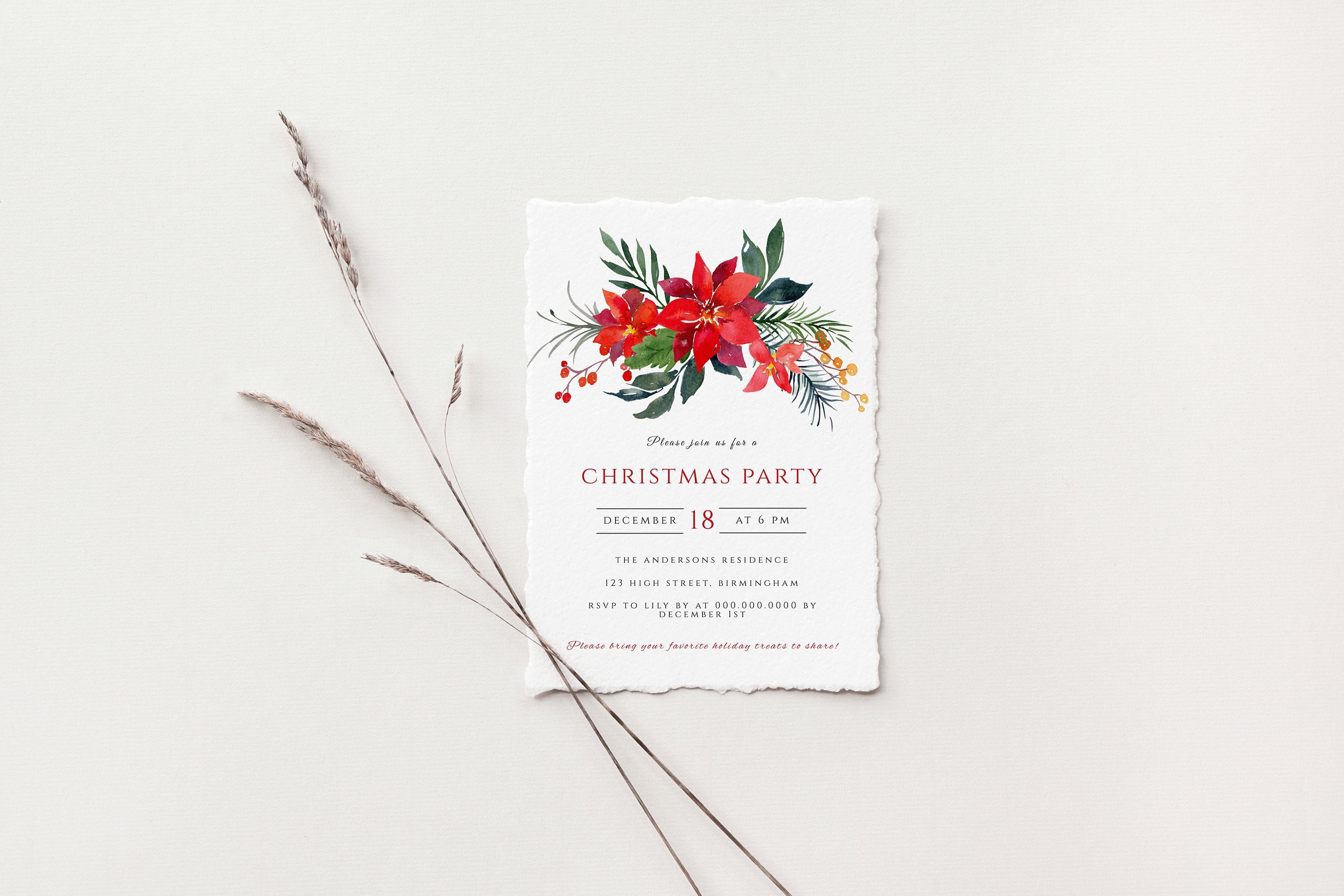 Editable Holiday Party Invitation Editable Invitation Template
