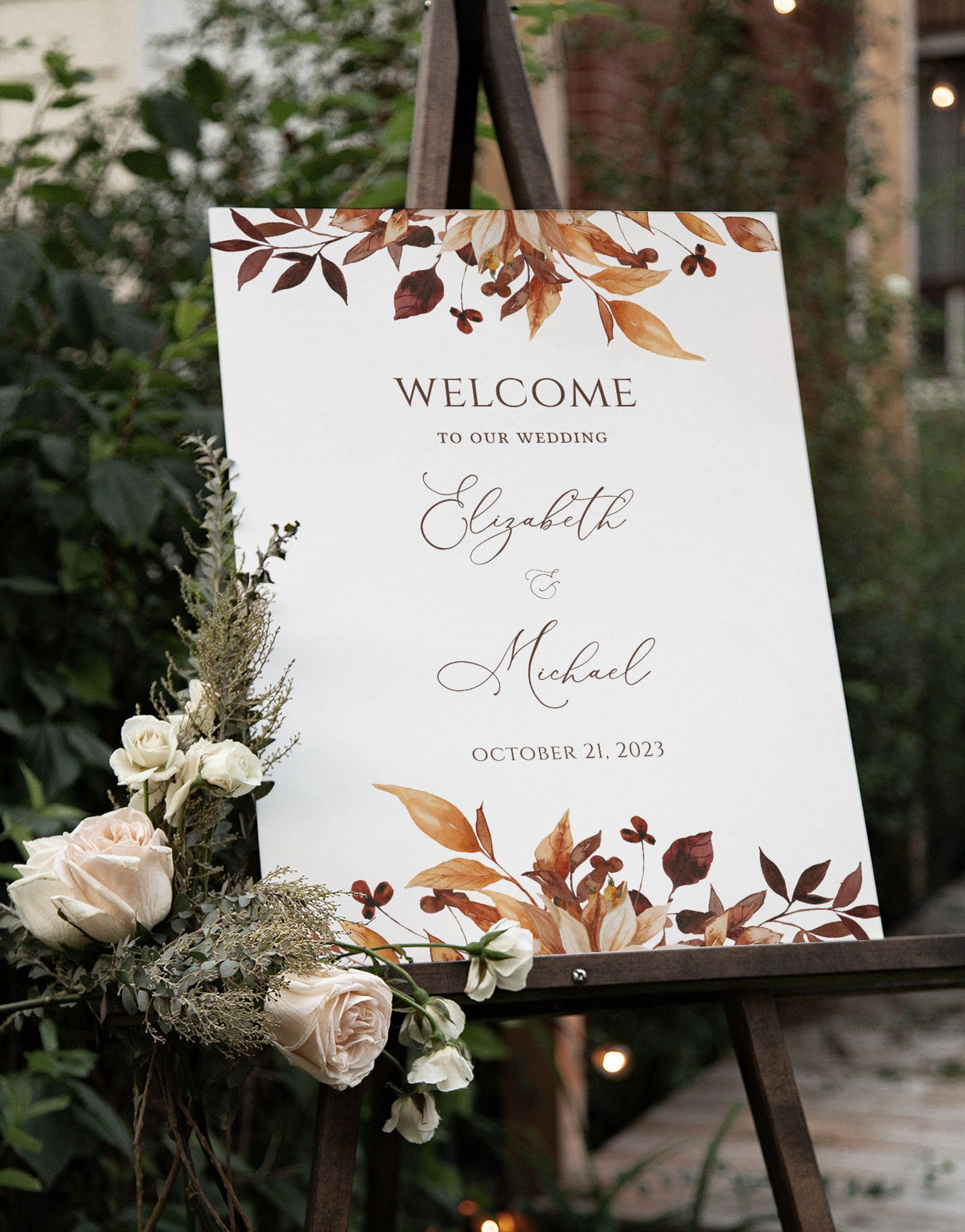Fall Wedding Welcome Sign Template 18x24 & | Etsy