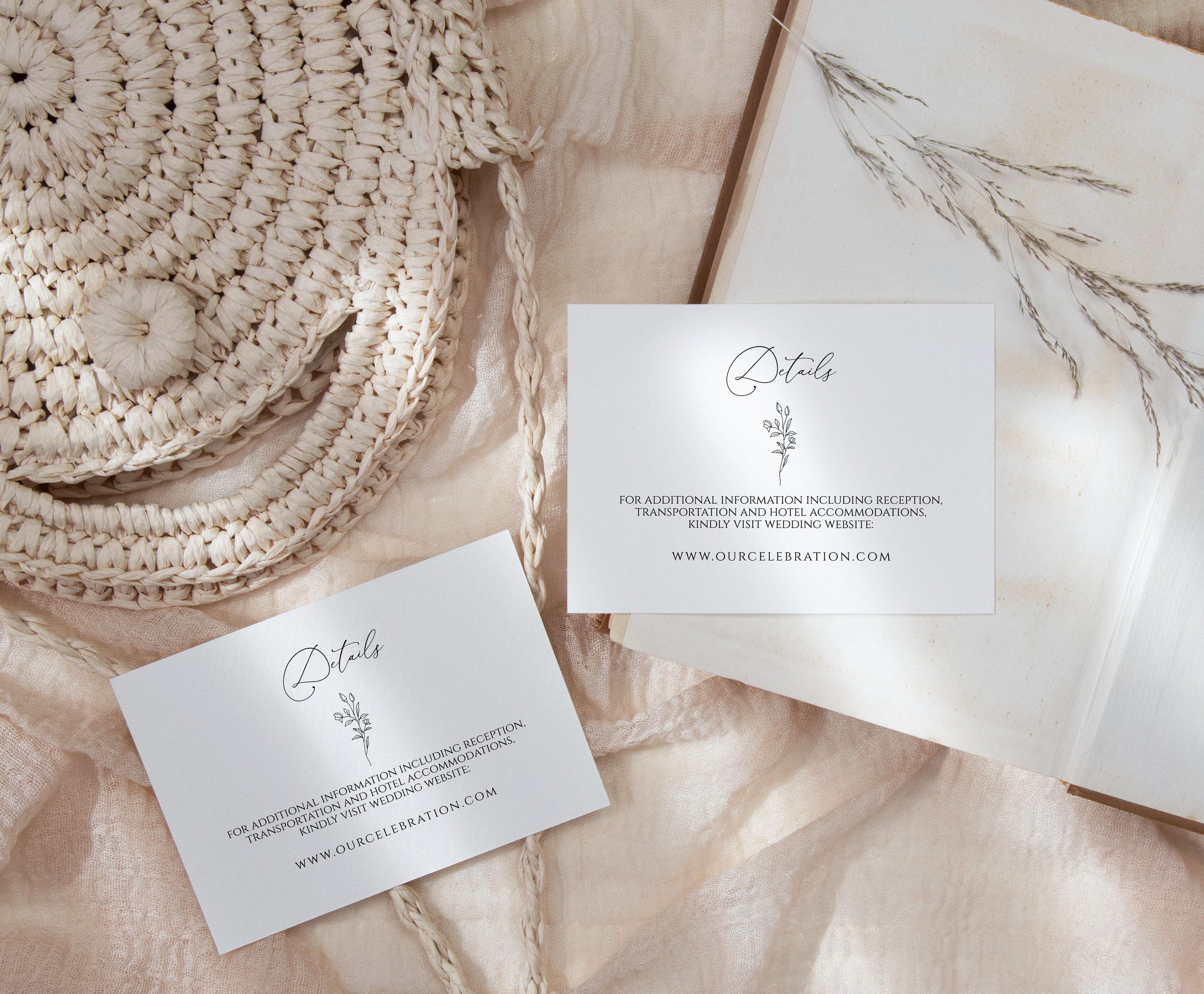 Bridal Shower Insert Card Template 5x3.5 Wedding - Etsy