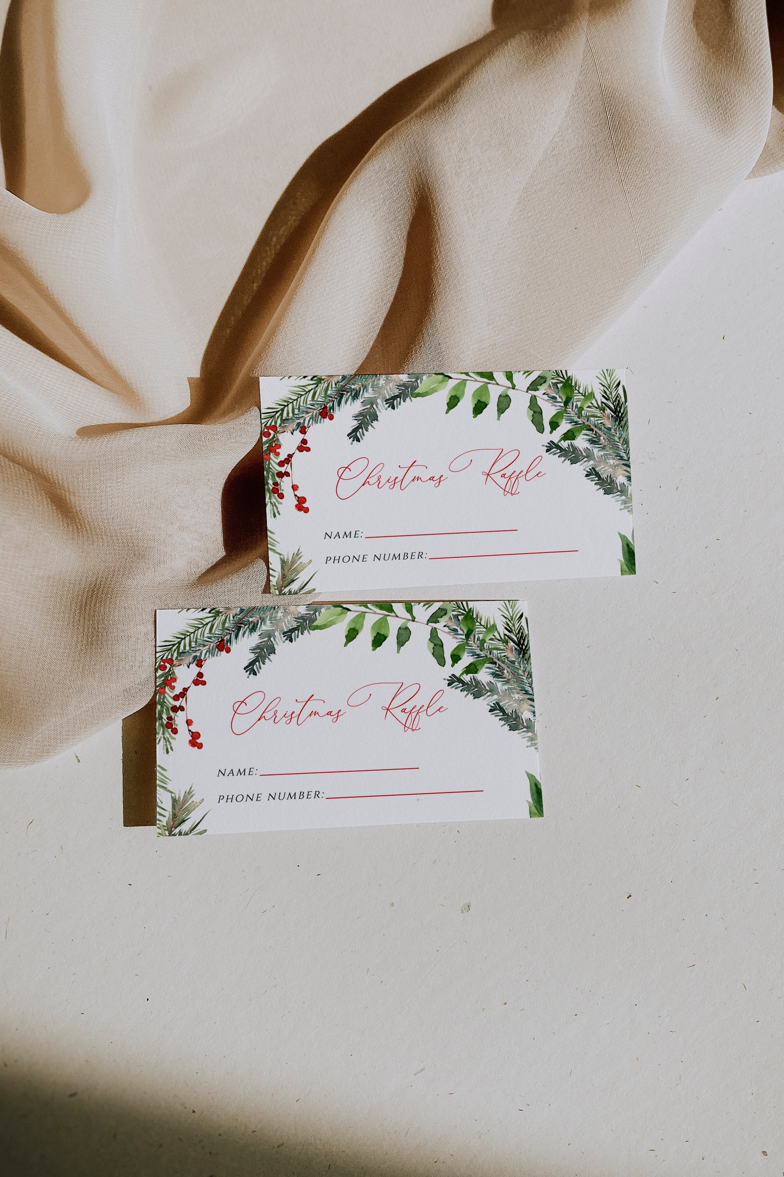 Editable Christmas Raffle Ticket Template (instant Download) - Etsy