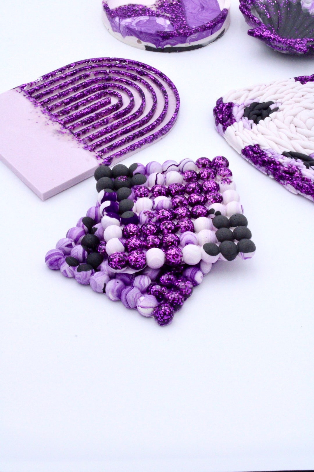 Purple Bubble Coaster Set Home Decor Cup Mat for Cups - Etsy