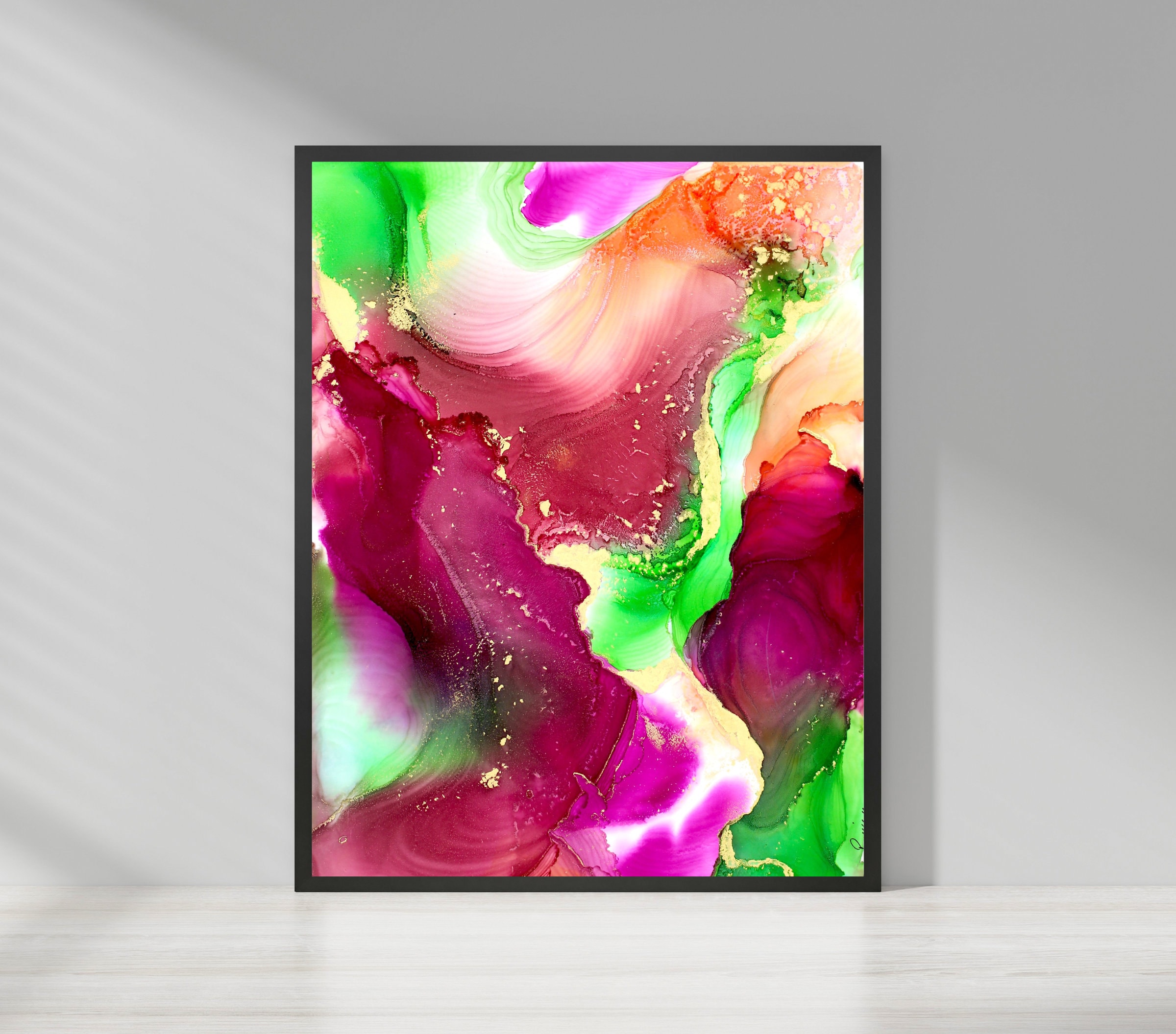 Modern Abstract Wall Art Printable, Digital Art, Alcohol Ink Print ...