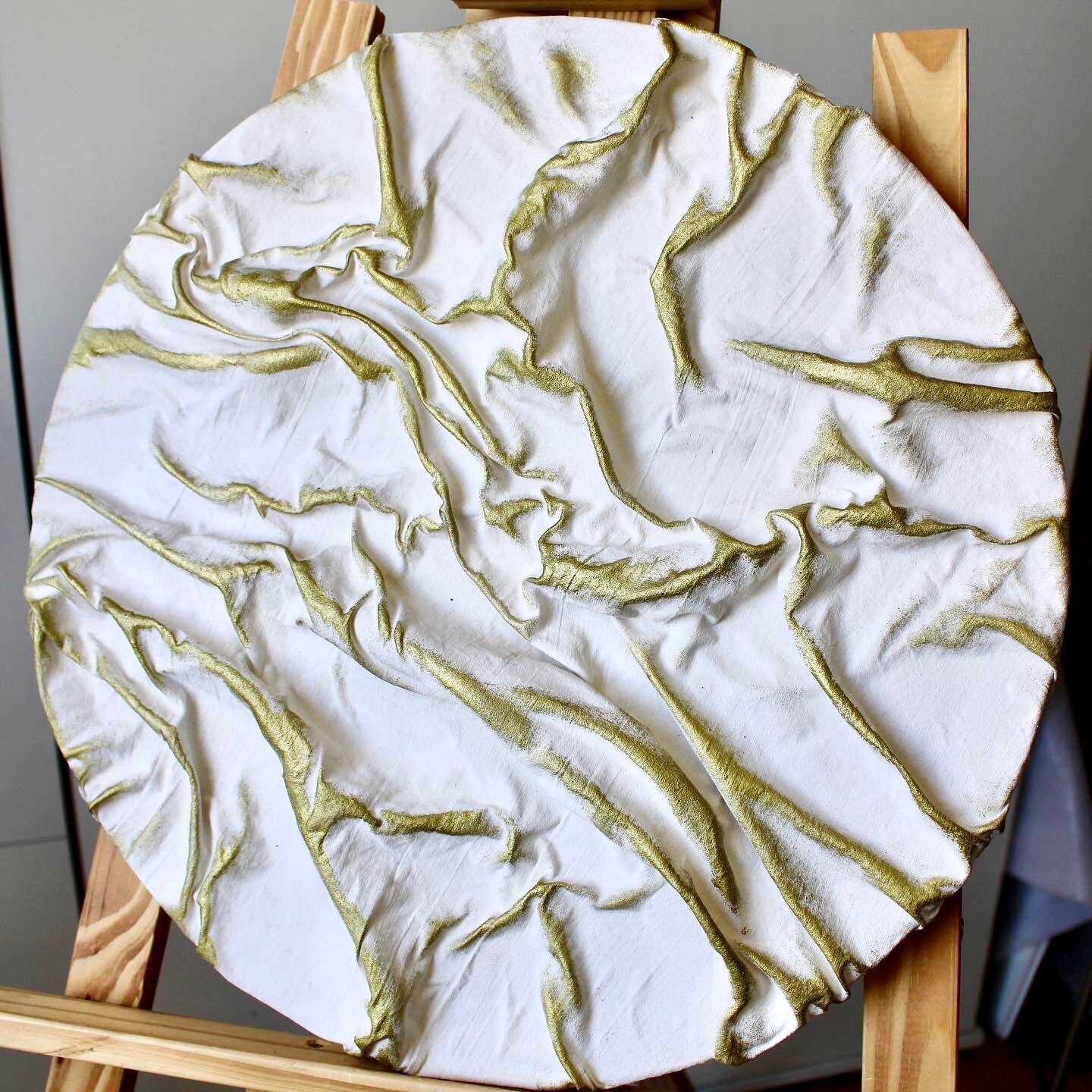 Original Minimalist Textile Plaster Wall Art, Clay Draped Imitation, 3D ...
