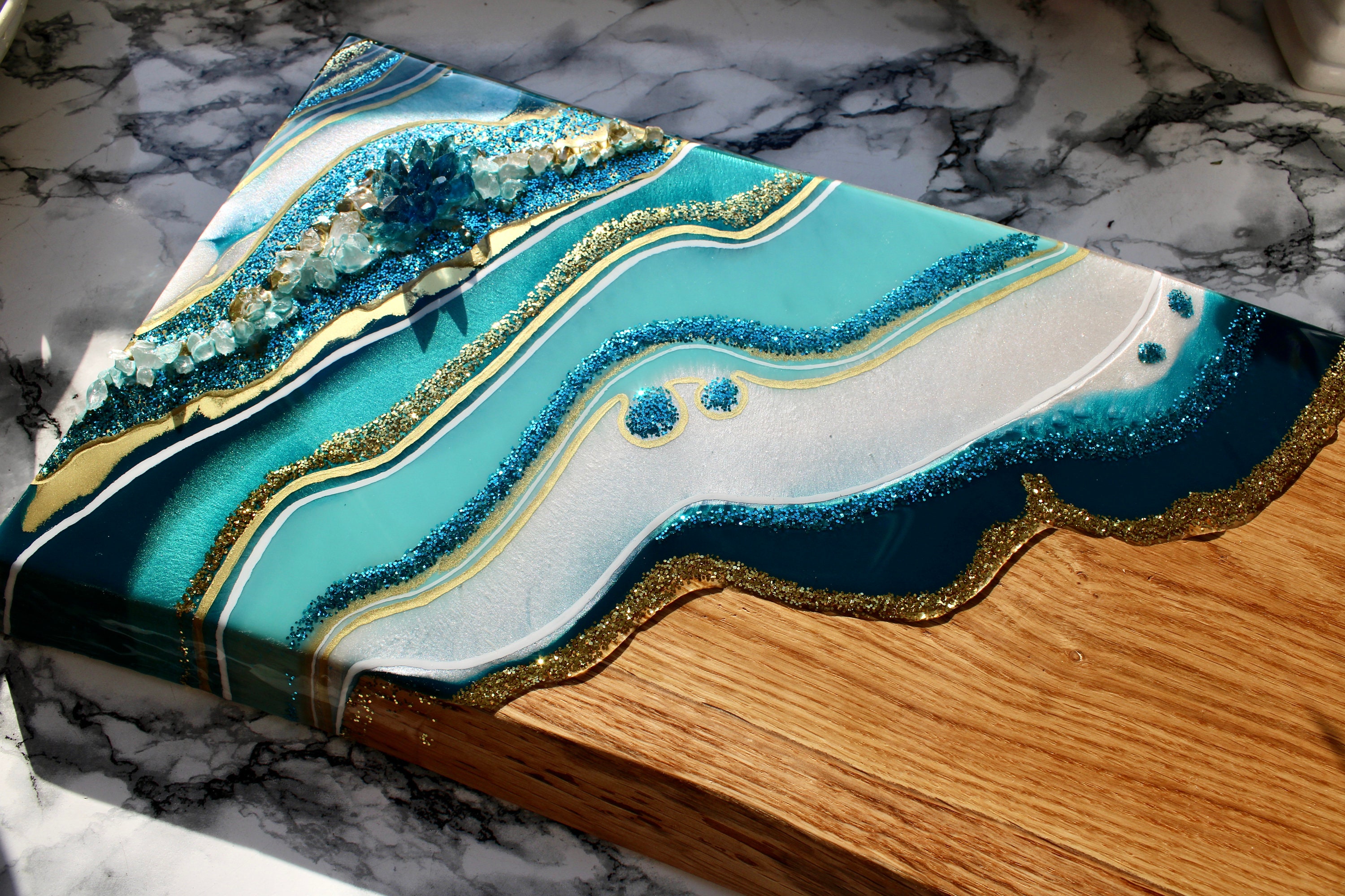Custom Geode-inspired Cheese Board With Laser Engraved Personalization ...