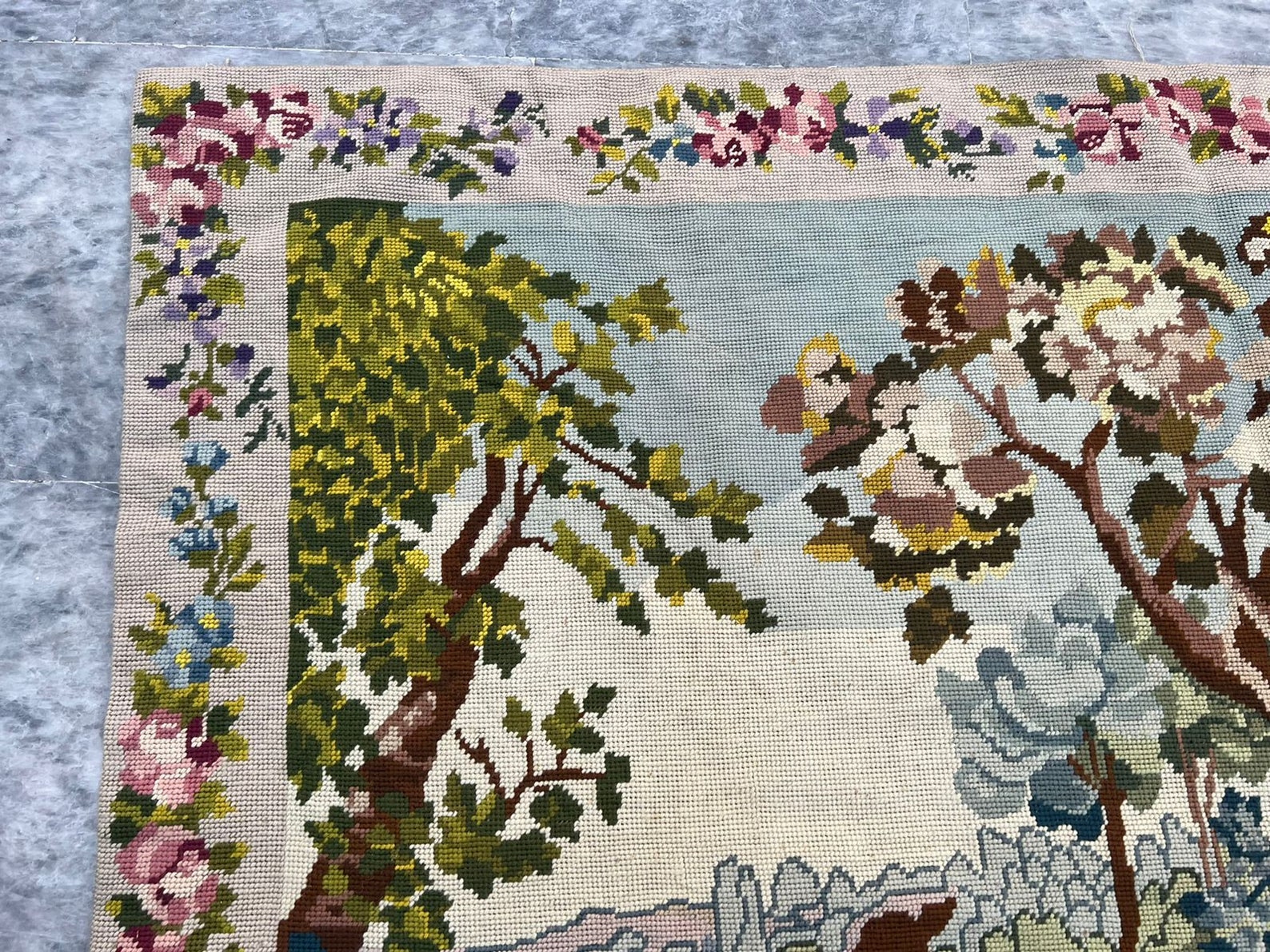 Vintage French Tapestry Wall Hanging, Medieval Goblins Scene (131x94 Cm ...
