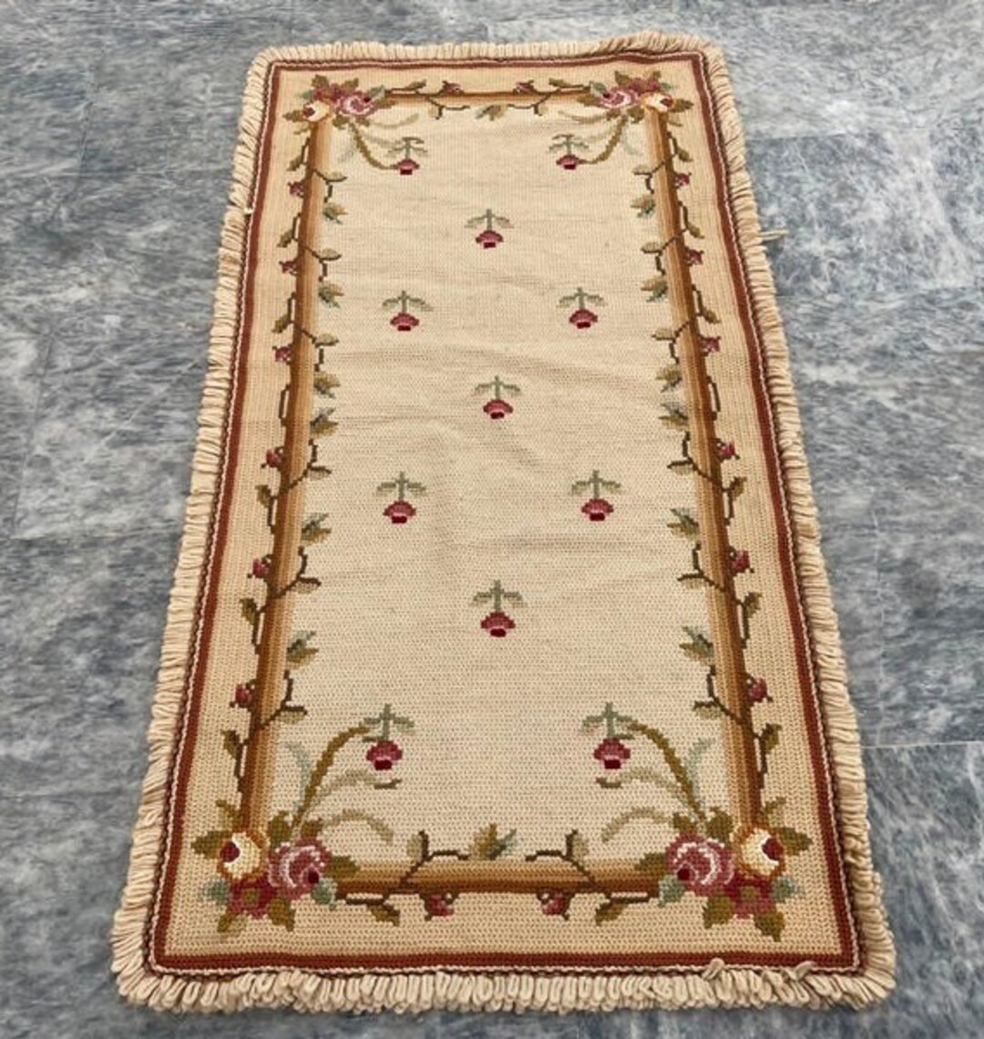 French Design Aubusson Rug Handmade Rug Living Room Rug Needle Point ...