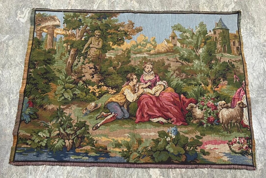 2X3 French Tapestry Vintage Tapestry Antique Tapestry Wall Hanging ...
