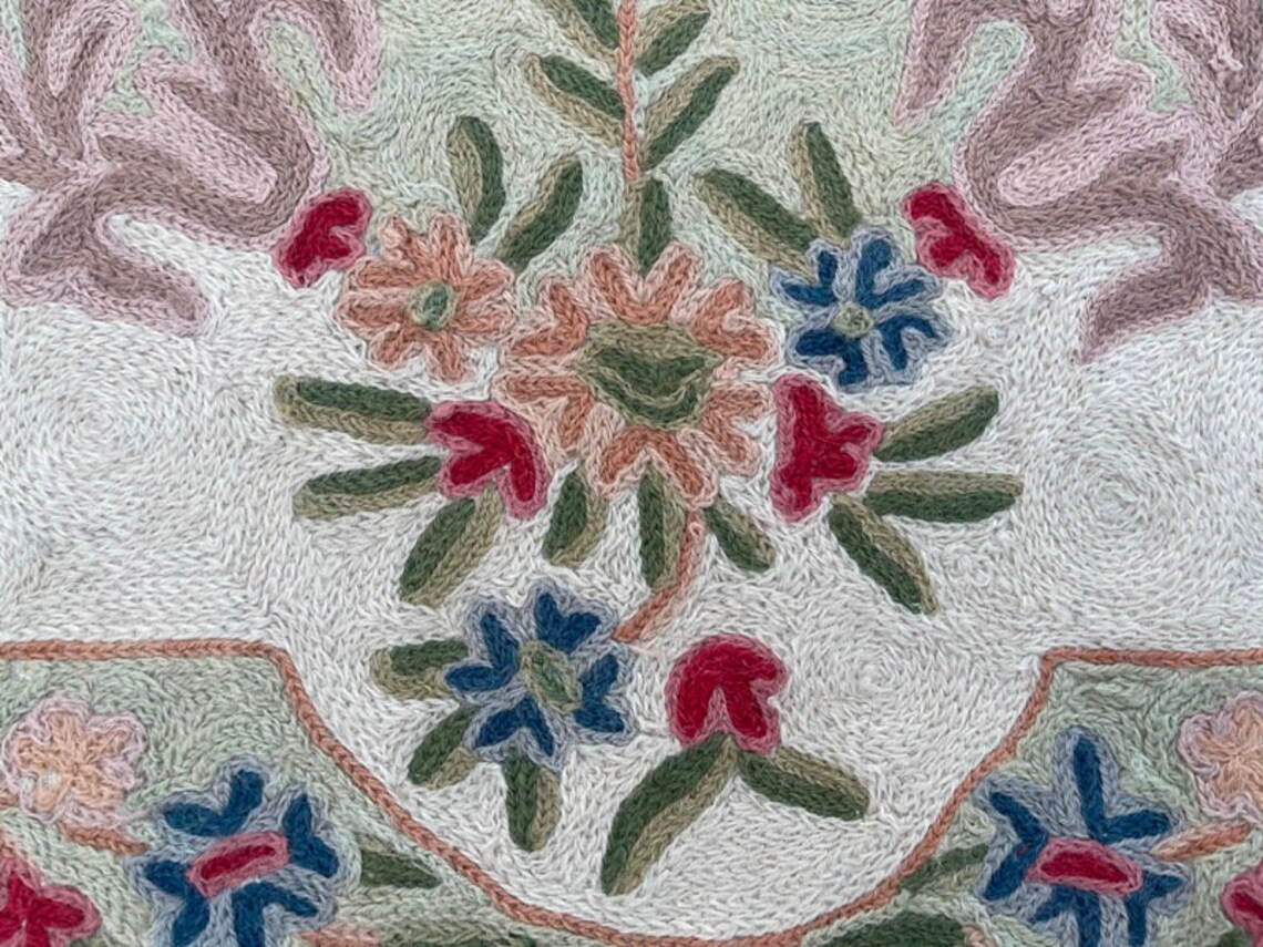 Vintage Aubusson Rug Handmade Rug Living Room Rug Crewel Rug - Etsy