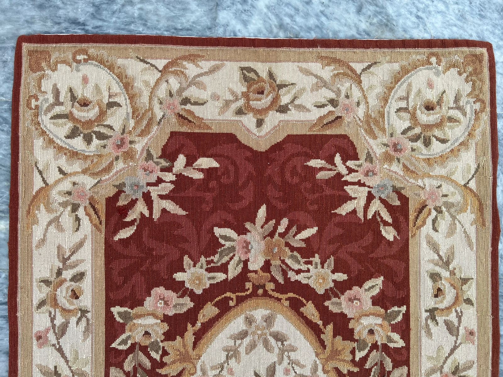 French Aubusson Rug Handmade Rug Living Room Rug Crewel Rug Needle ...