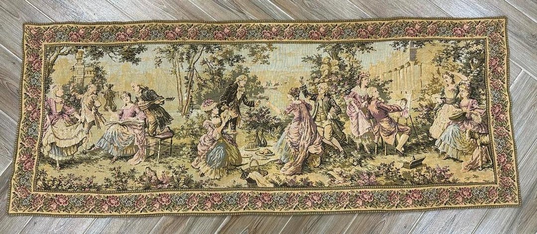 Vintage French Aubusson Tapestry, 4ft 10in X 1ft 11in - Etsy